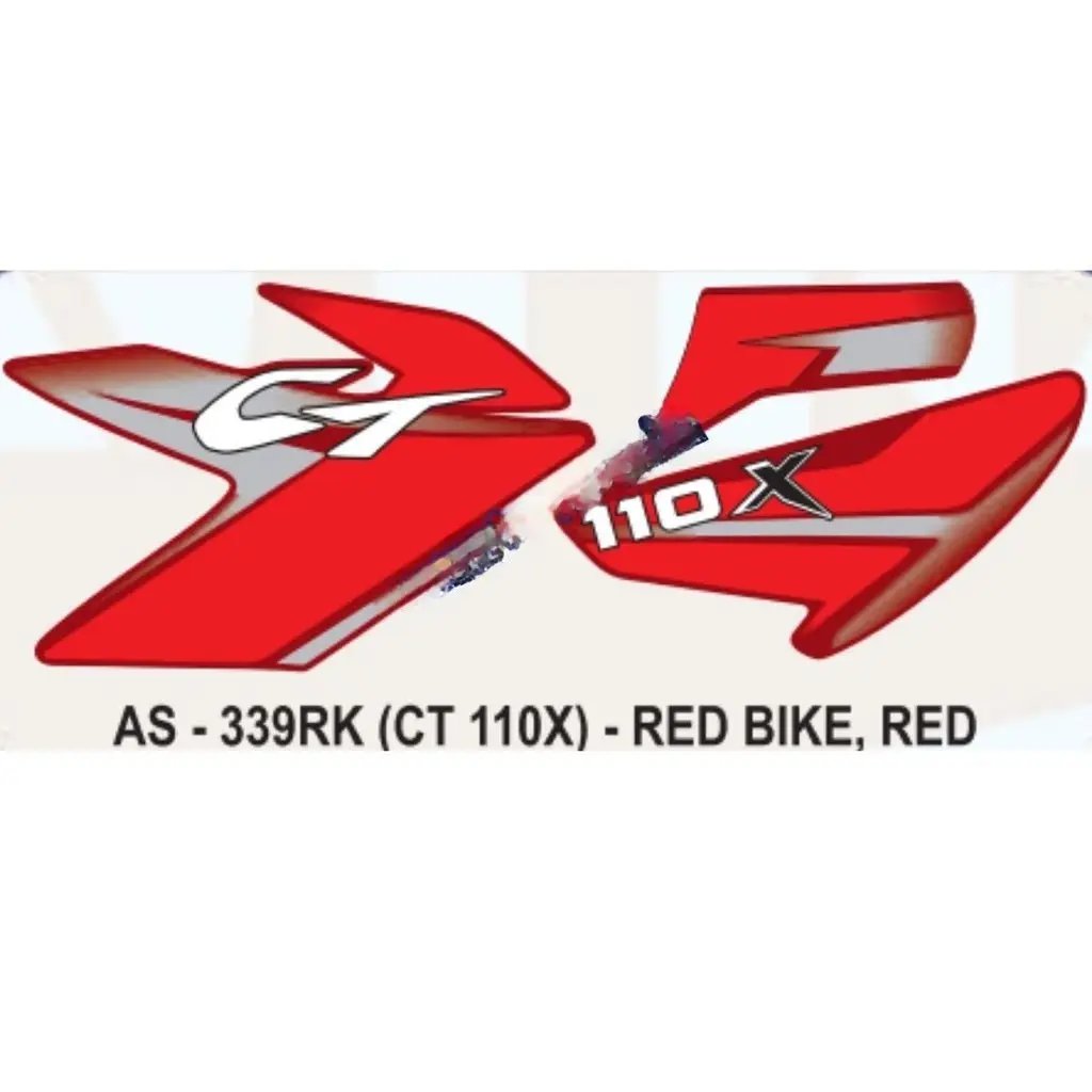Graphics Sticker Set For Bajaj Ct 110x | Red Vehicle | Red Sticker ...
