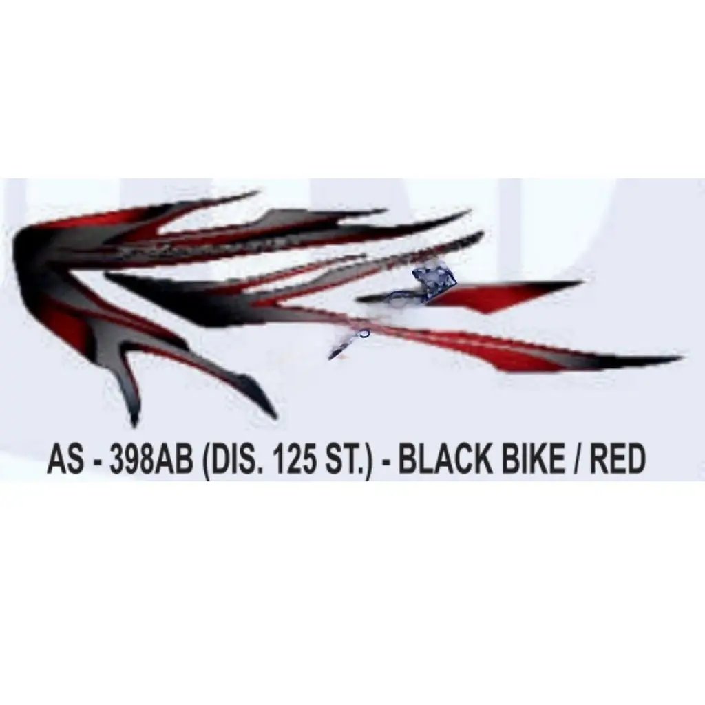 Graphics Sticker Set For Bajaj Discover 125 St | Black Vehicle | Red ...