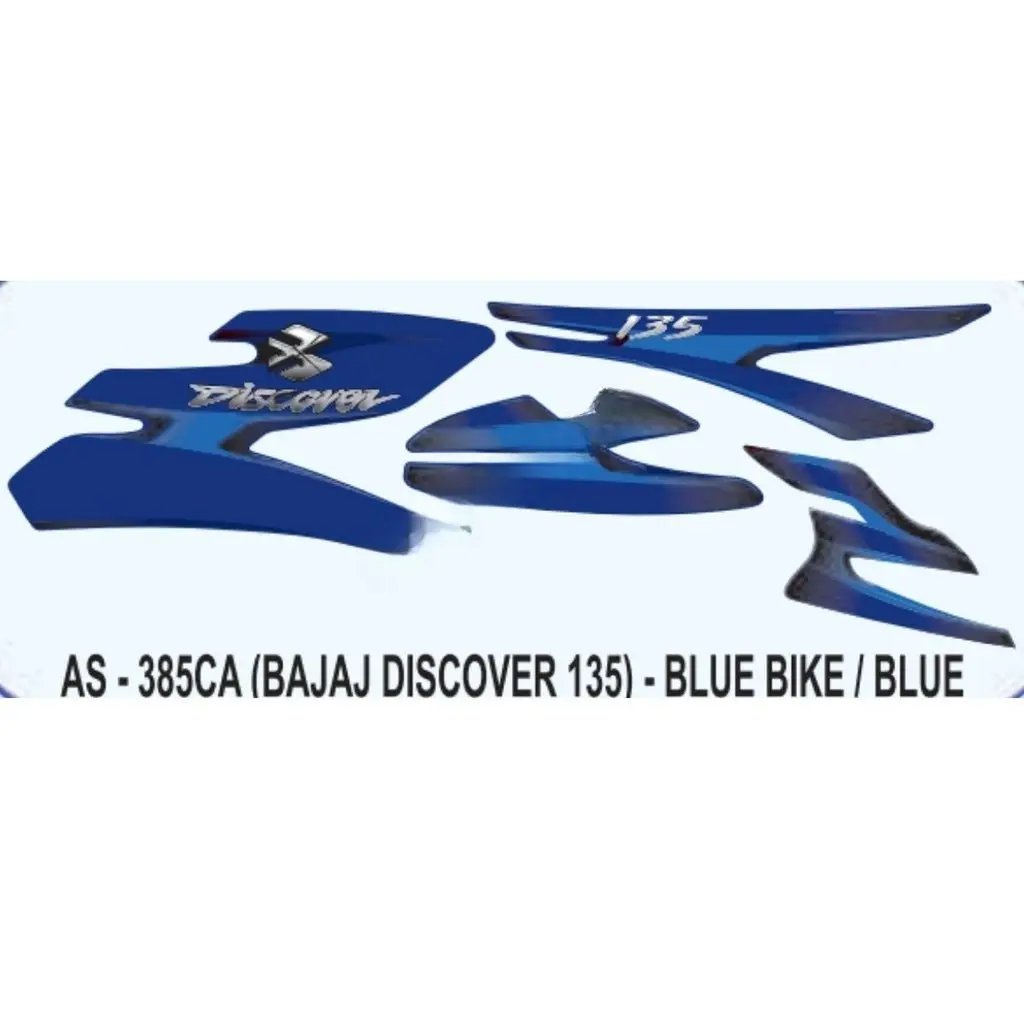 Graphics Sticker Set For Bajaj Discover 135 | Blue Vehicle | Blue ...