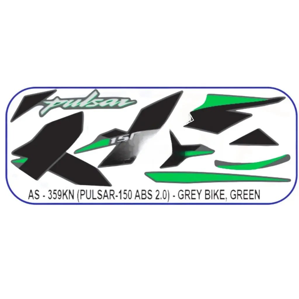 Graphics Sticker Set For Bajaj Pulsar 150 | Abs 2.0 | Grey Vehicle ...
