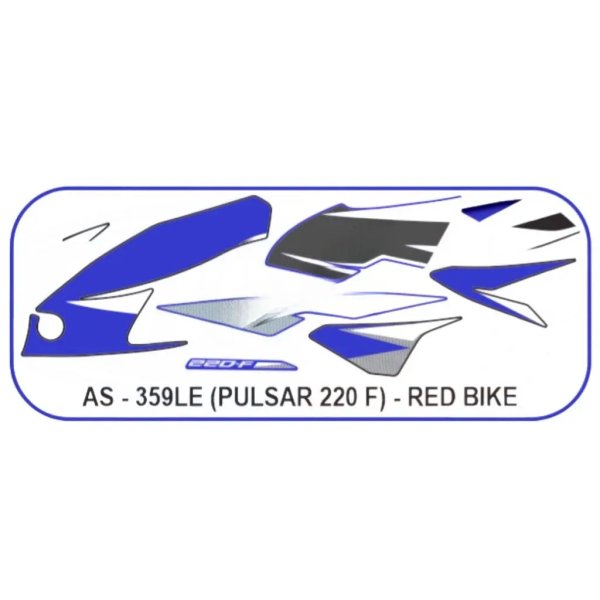 Graphics Sticker Set For Bajaj Pulsar 220 F | Blue Sticker | Both Sides ...