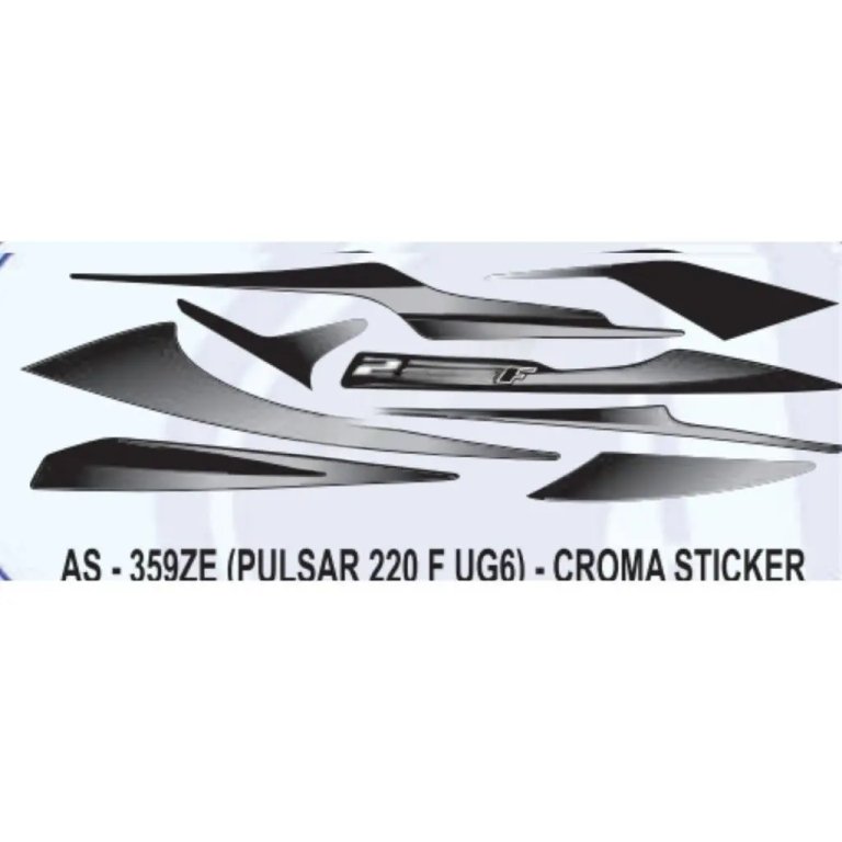 Graphics Sticker Set For Bajaj Pulsar 220 F Ug6 | Chrome Sticker | Both ...