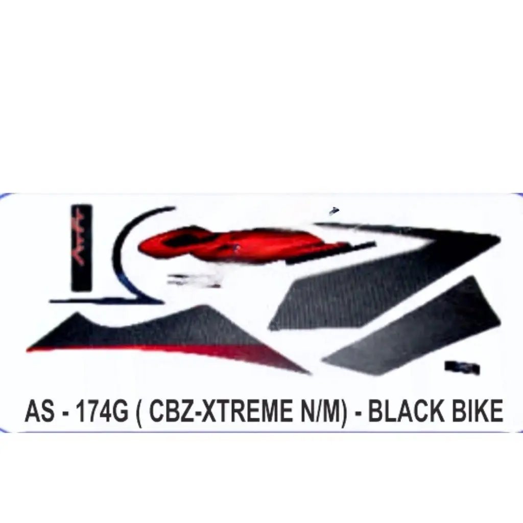 Graphics Sticker Set For Hero Cbz Xtreme | New Model | Black Vehicle ...