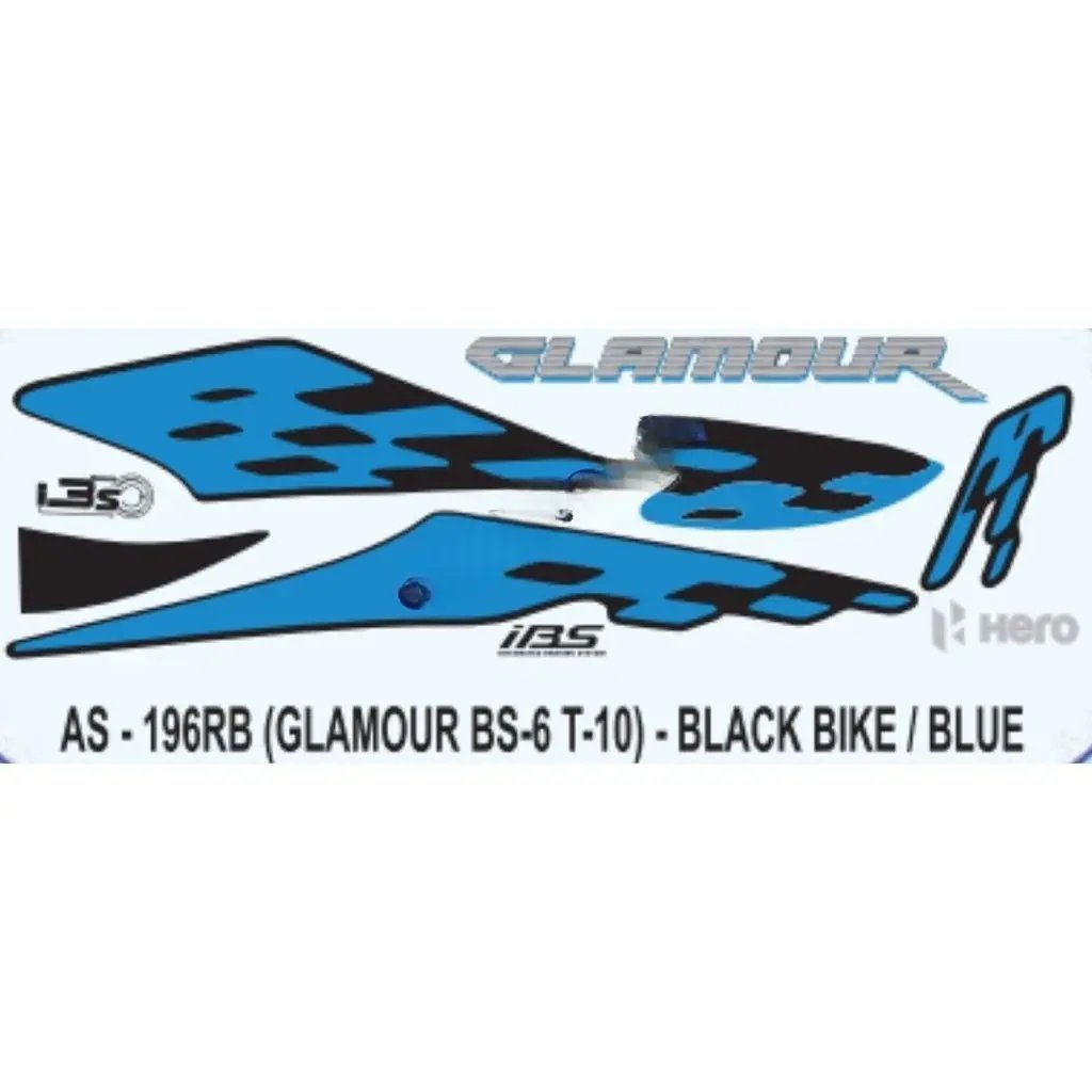 Graphics Sticker Set For Hero Glamour I3s Bs6 | Type 10 | Black Vehicle ...