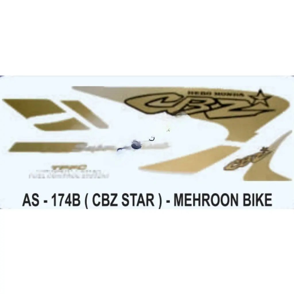 Graphics Sticker Set For Hero Honda Cbz Star | Mehroon Vehicle | Both ...