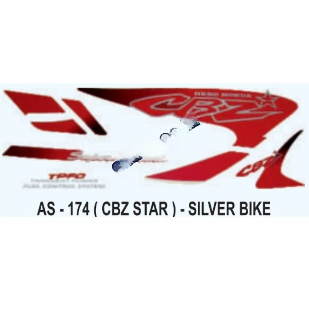 Graphics Sticker Set For Hero Honda Cbz Star | Silver Vehicle | Both ...