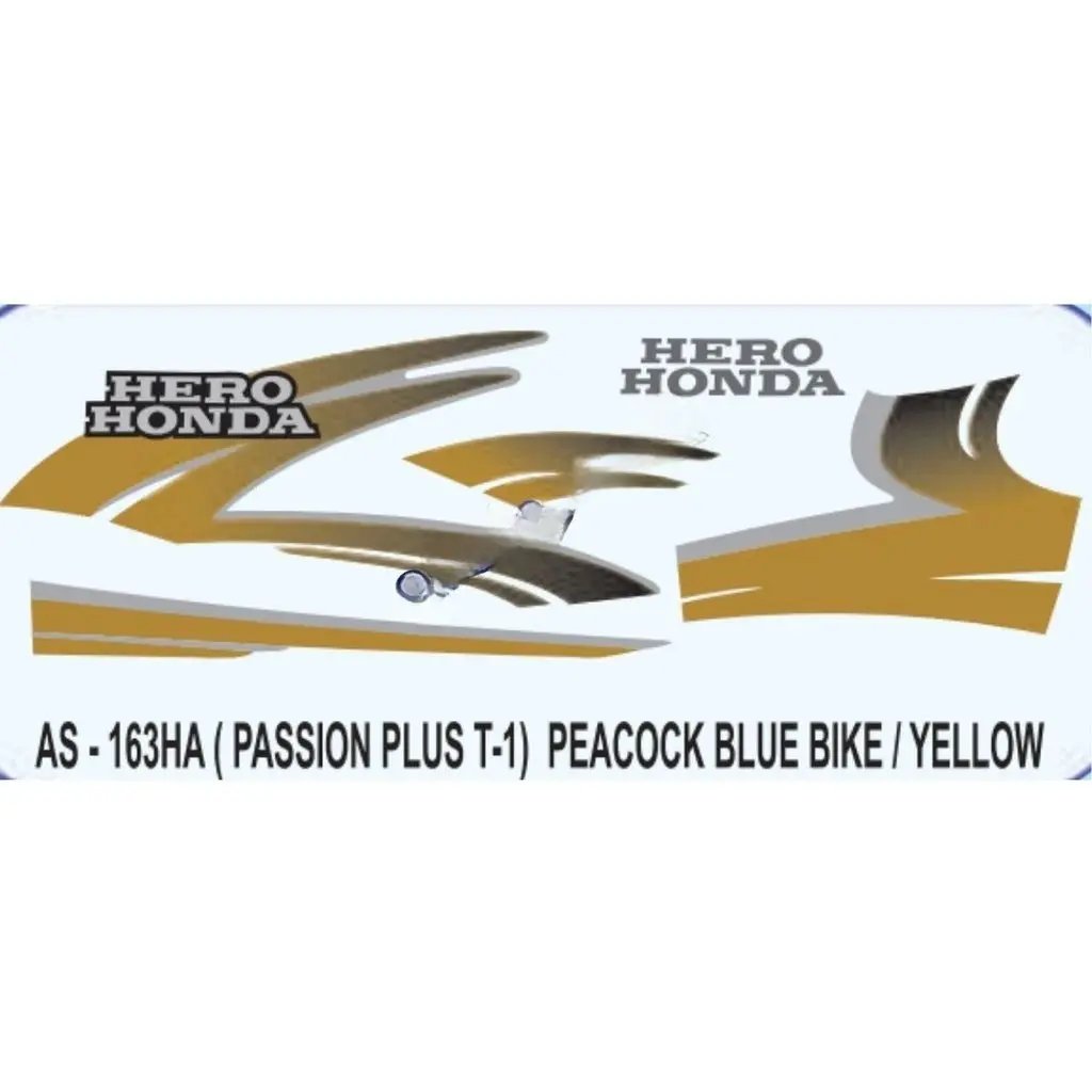 Graphics Sticker Set For Hero Honda Passion Plus | Type 1 | Peacock ...