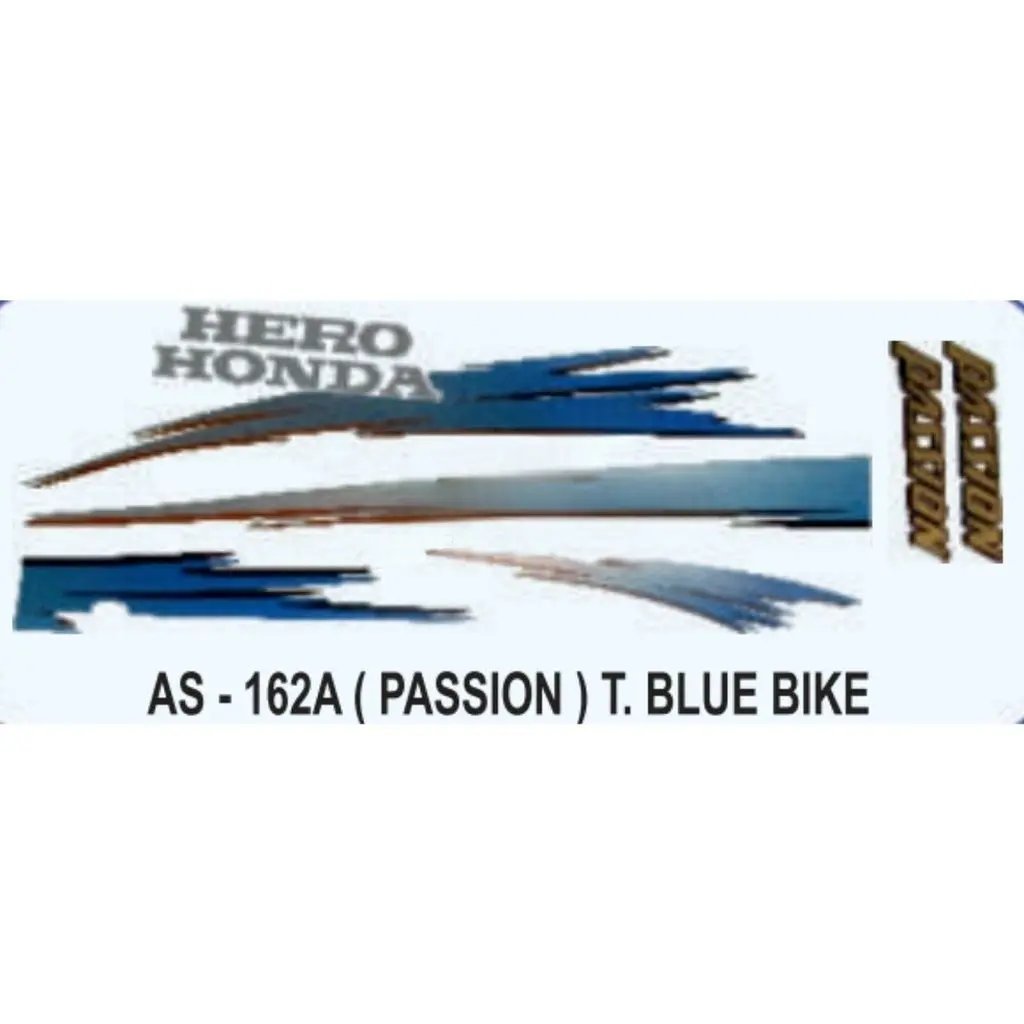 Graphics Sticker Set For Hero Honda Passion | Turqoise Blue Vehicle ...