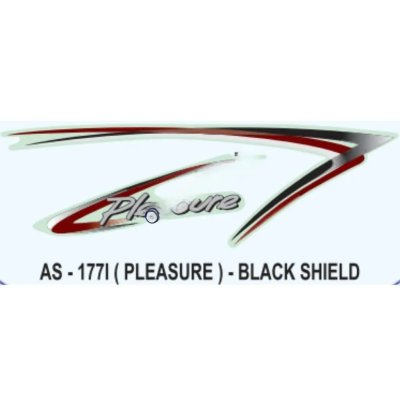 Graphics Sticker Set For Hero Honda Pleasure | Type2 | Black Shield ...