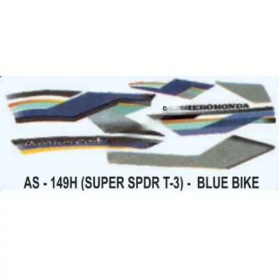 Graphics Sticker Set For Hero Honda Super Splendor | Type 3 | Blue ...