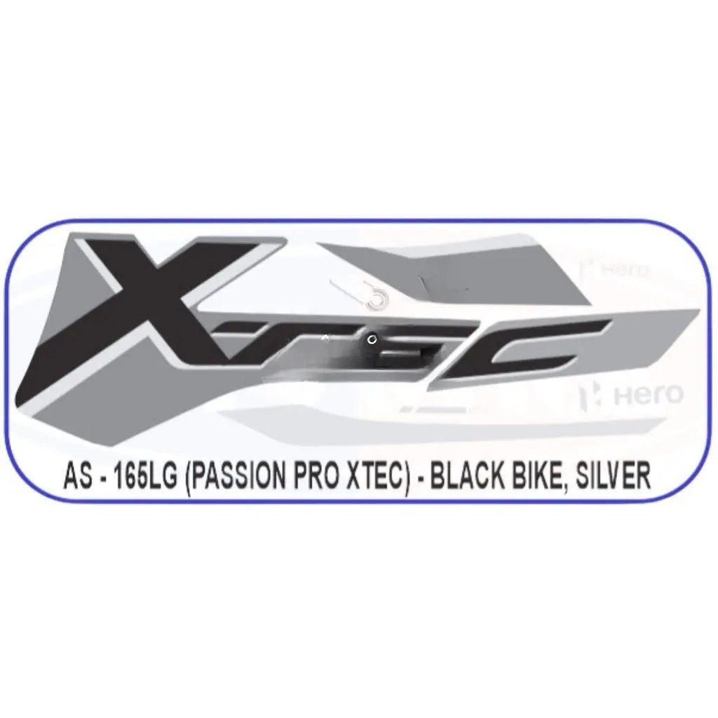 Graphics Sticker Set For Hero Passion Pro | Xtec | Black Vehicle ...