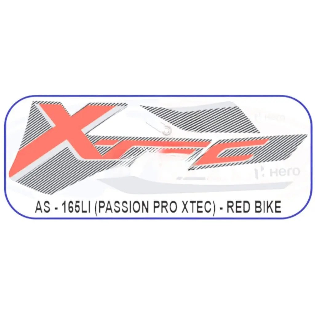 Graphics Sticker Set For Hero Passion Pro | Xtec | Red Vehicle | Both ...