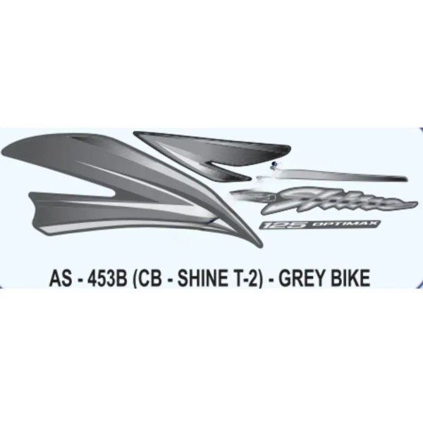 Graphics Sticker Set For Honda Cb Shine | Type 2 | Grey Vehicle | Both ...