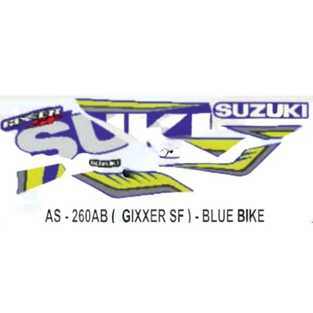 Graphics Sticker Set For Suzuki Gixxer Sf | Blue Vehicle | Both Sides ...