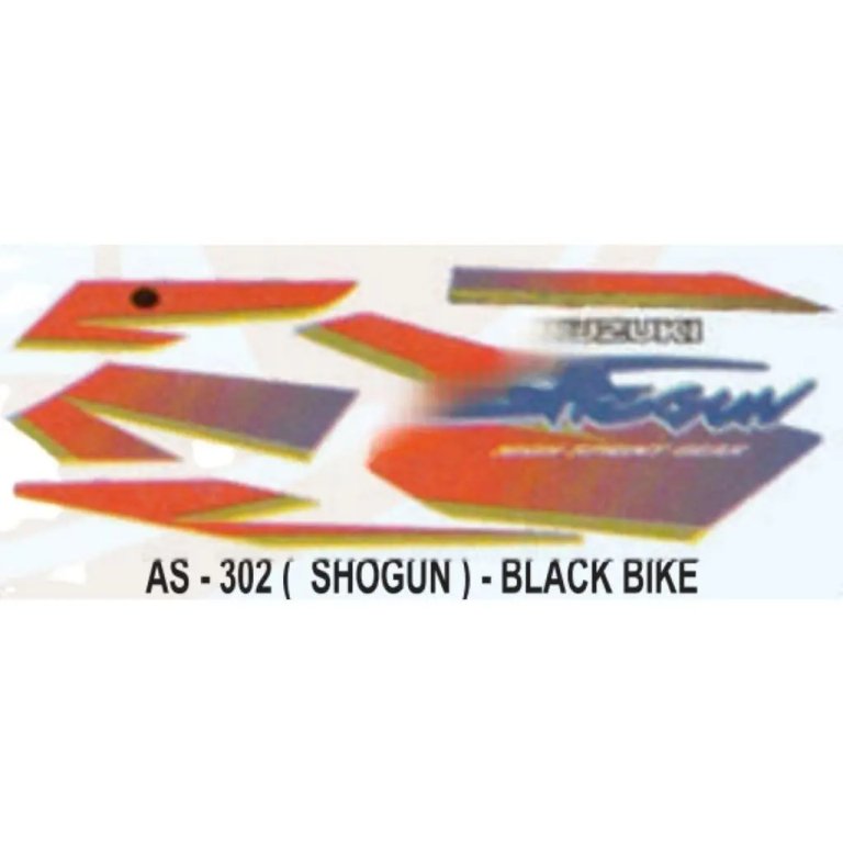 Graphics Sticker Set For Suzuki Shogun | Black Vehicle | Both Sides ...