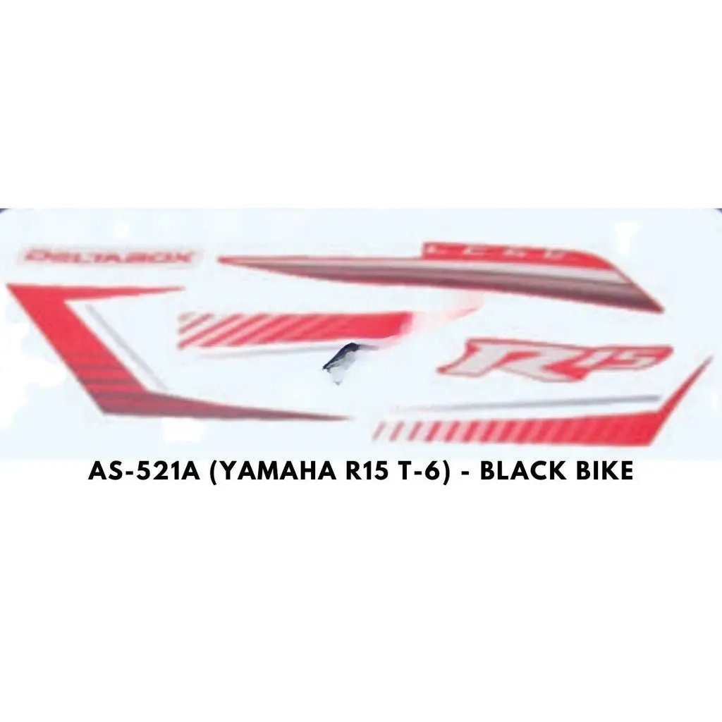Graphics Sticker Set For Yamaha R15 | Type 6 | Black Vehicle | Both ...