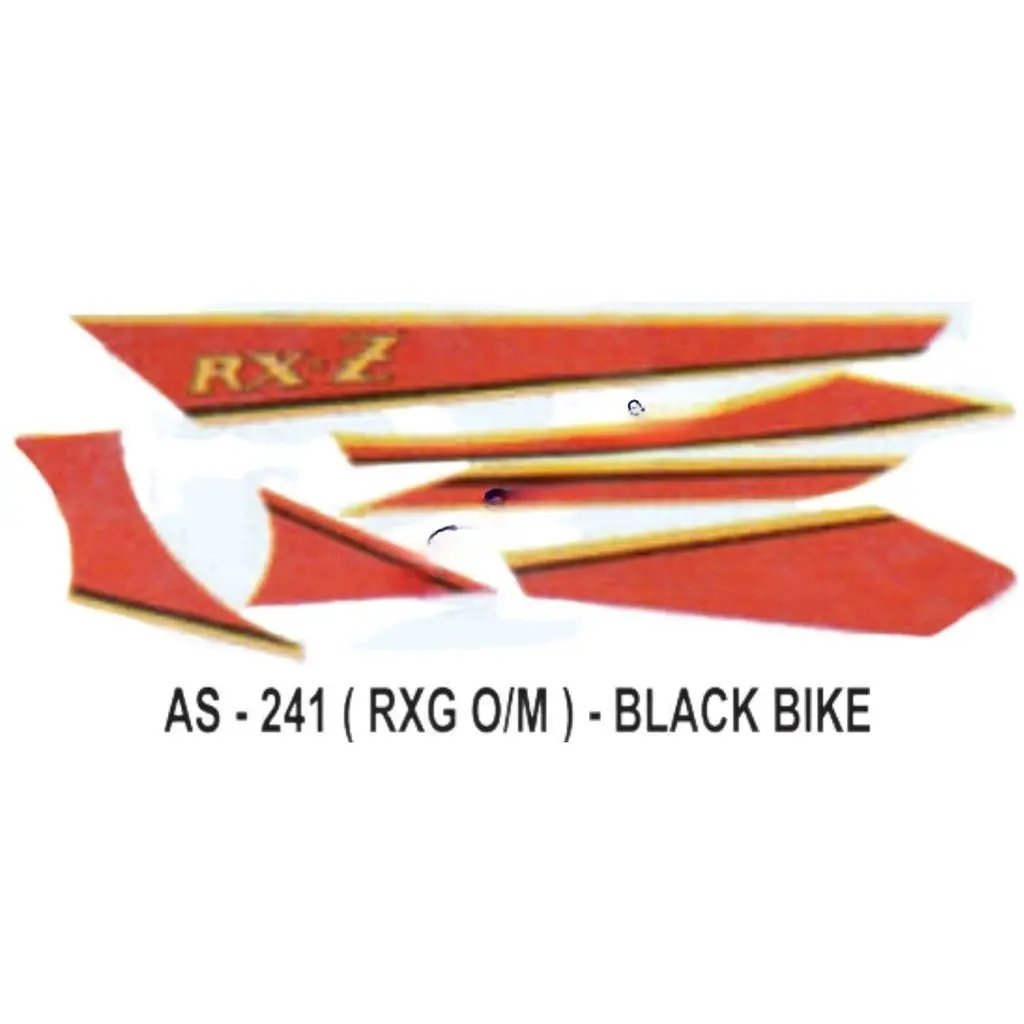 Graphics Sticker Set For Yamaha Rx-z | Old Model | Black Vehicle | Both ...