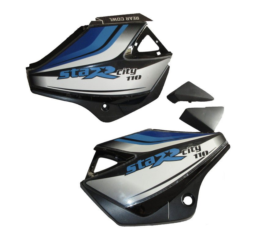 Side Panel / Side Cowl Set Fit For Tvs Starcvti 110 Cc Latest (type-3 ...