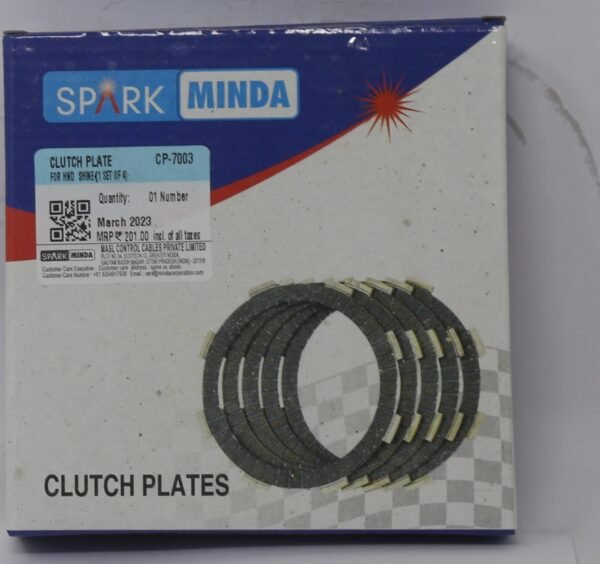 Clutch Plates Set Of 4 For Honda Shine | Stunner | Shine New Sp | Spark ...