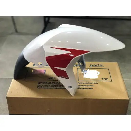 Front Fender Met White Red Dcal For Pulsar Rs200 | Bajaj - Indian Bikes ...