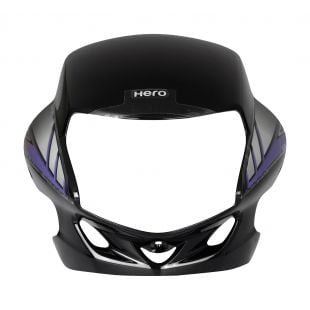 Front Visor (black Blue Strip) For Hero Hf Deluxe - Buy Online at Best ...