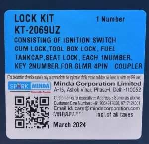 Lock Kit 4 Pin Male Coupler Set Of 4 For Hero Glamour New Model | Spark ...