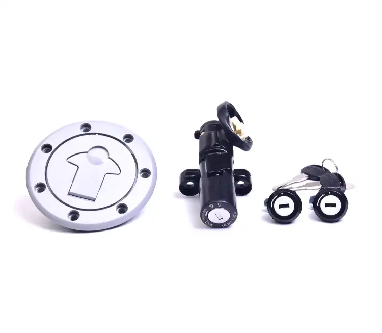 Lock Kit Set Of 4 With Two Track Keys 2 Pin Coupler For Bajaj Pulsar ...