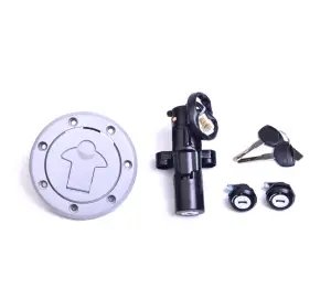 Lock Kit Set Of 4 With Two Track Keys 2 Pin Coupler For Bajaj Pulsar ...