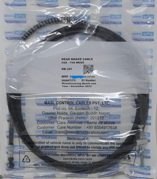 Rear Brake Cable | Tvs Wego | Spark Minda - Buy Online at Best Price ...