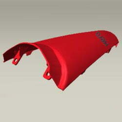 Set, Center Rear Cowl(sports Red) - Indian Bikes Spares