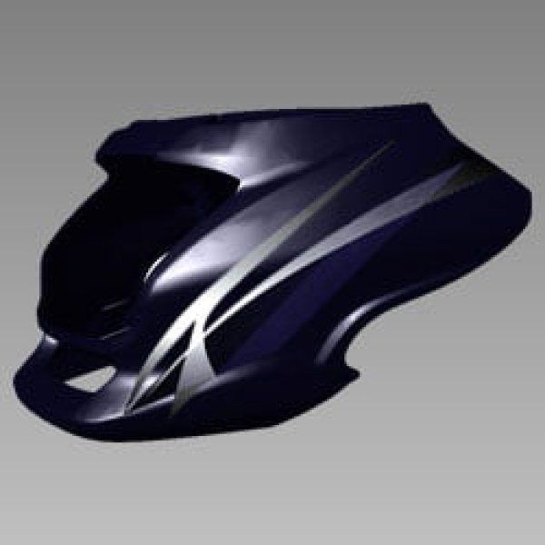 Set Front Cowl (black-3) - Indian Bikes Spares