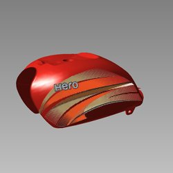 Set Fuel Tank (candy Blaze Red) For Hero Splendor Pro - Buy Online at ...