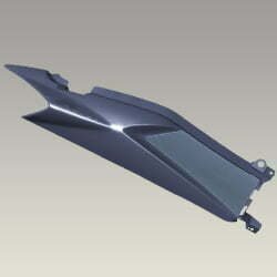 SET, RIGHT REAR COWL (MAT AXIS GRAY METALLIC) - Indian Bikes Spares