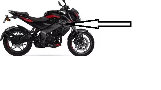 Tank Flap Right Side Ebony Black & Red For Pulsar Ns 200 Usd Fork ...