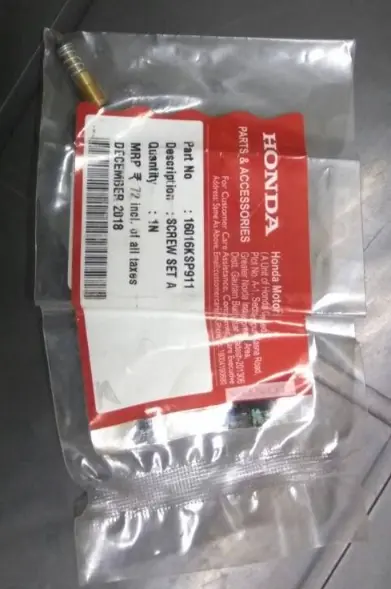 Screw Set A 16016ksp911 Honda Unicorn (oem), - Buy Online at Best Price ...