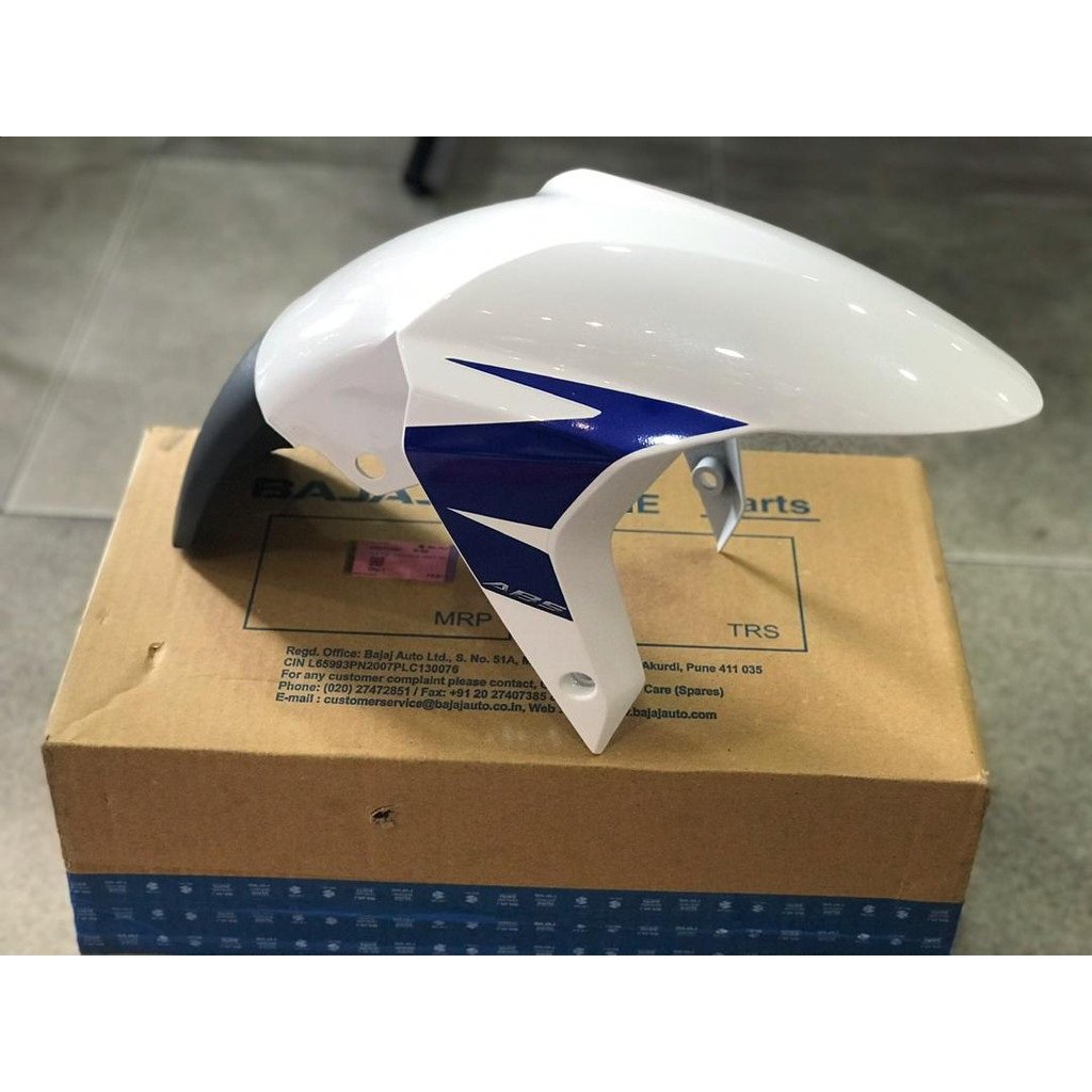 Front Fender Met Wh ABS Blue Dcal For Bajaj RS200 - Buy Online at Best ...