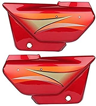 Side Cover Set 2 Pic Red Orange Sticker for Hero Splendor Old/Plus- Buy ...