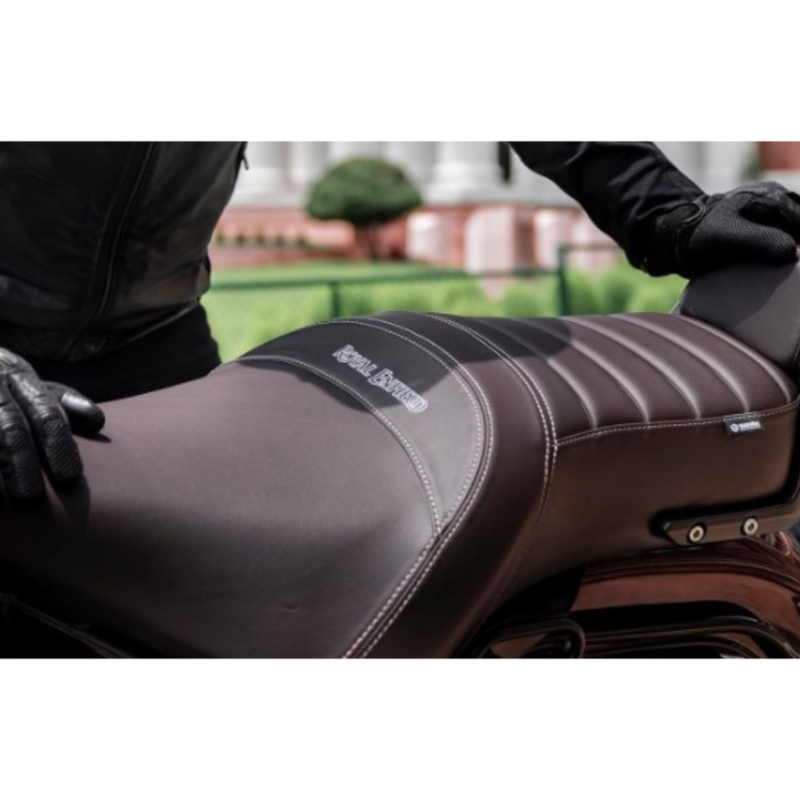 Brown Touring Dual Seat For Royal Enfield All New Bullet 350 ...