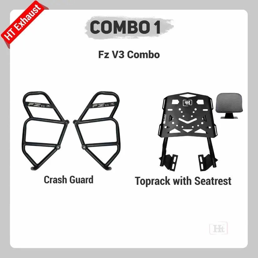 COMBO 1 FZ V3 Crash Guard + Top Rack with Seatrest – HT EXHAUST - Buy ...