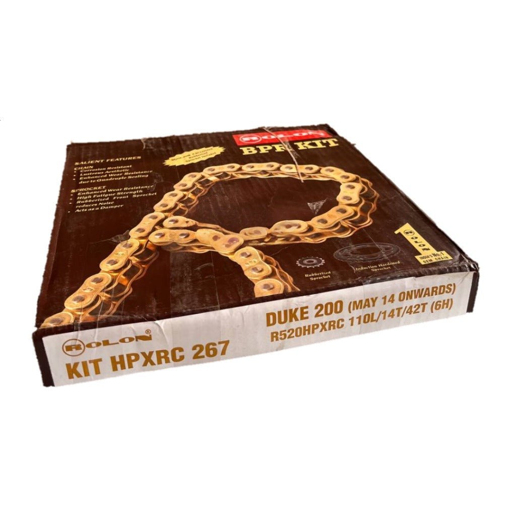 KTM DUKE 200 BRASS CHAIN SPROCKET KIT BY ROLON MY 2014 onwards - Buy ...